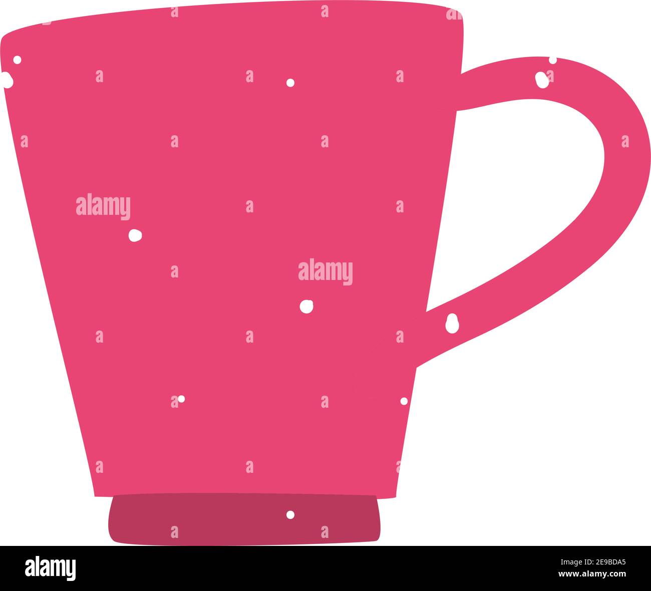pink coffee mug design of drink caffeine breakfast and beverage theme ...