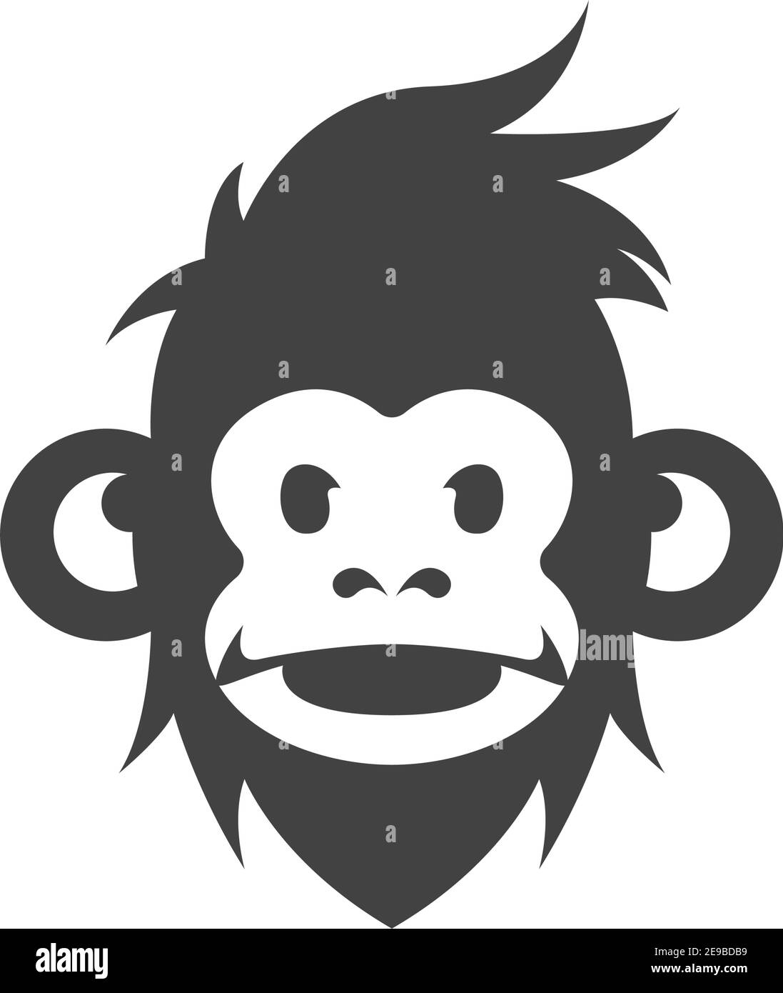 Monkey logo icon illustration vector flat design template Stock Vector ...