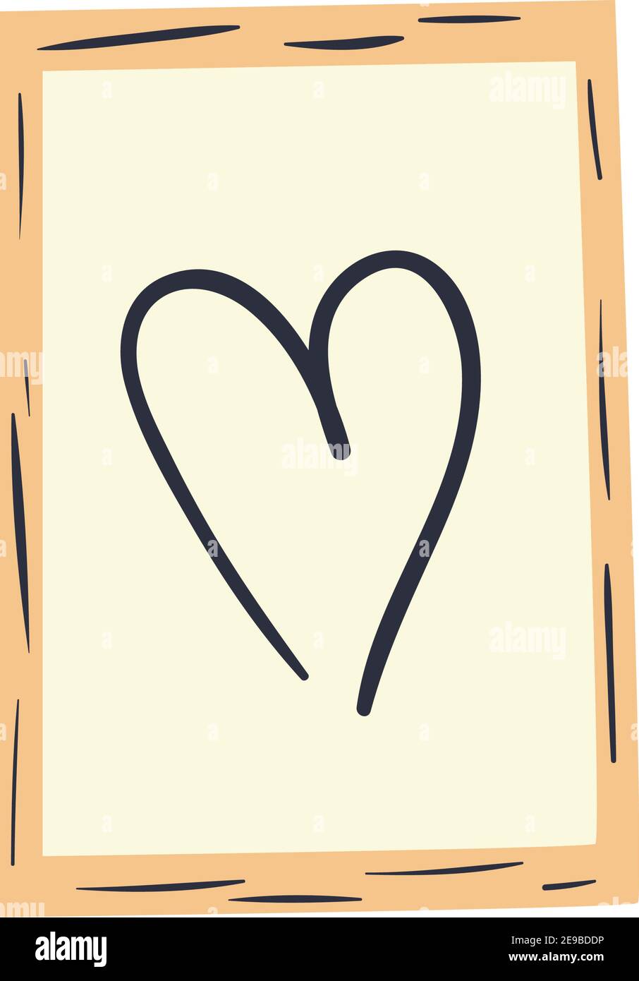 Heart in frame design of love passion and romantic theme Vector ...