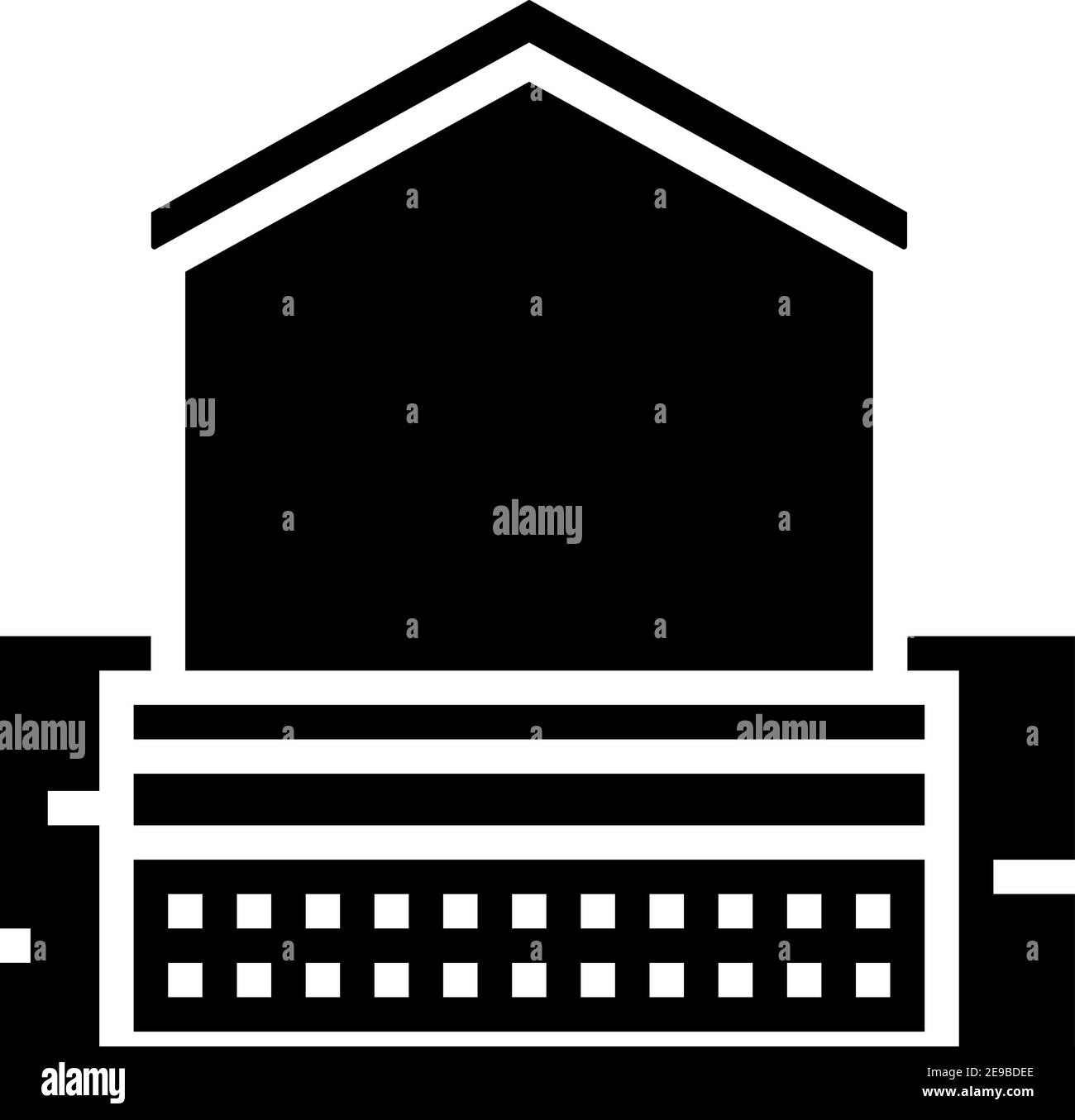 house foundation stone glyph icon vector illustration Stock Vector ...