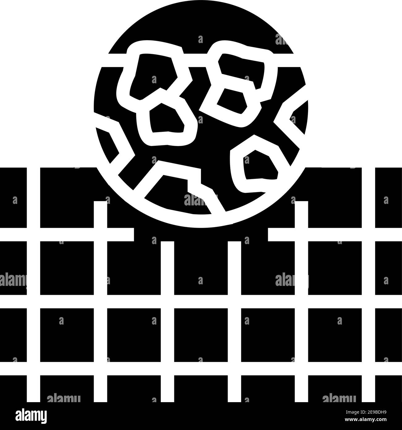 foundation stone gravel component glyph icon vector illustration Stock ...