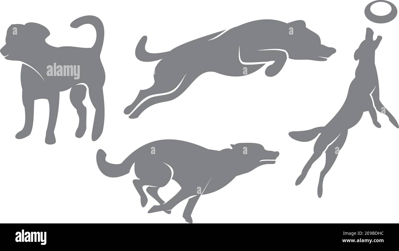 Dog Pet Set template design Animal illustration Emblem Mascot Stock ...