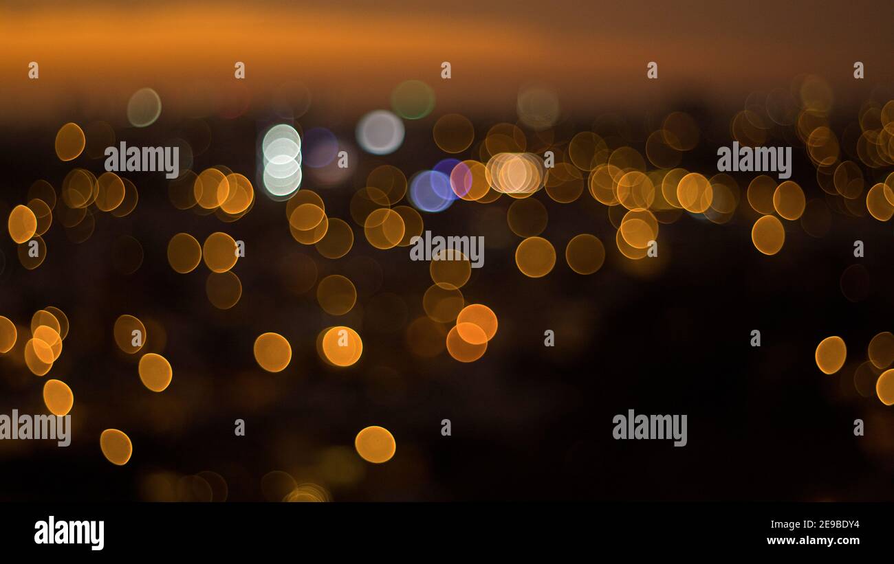 small light orbs in landscape lima Stock Photo - Alamy