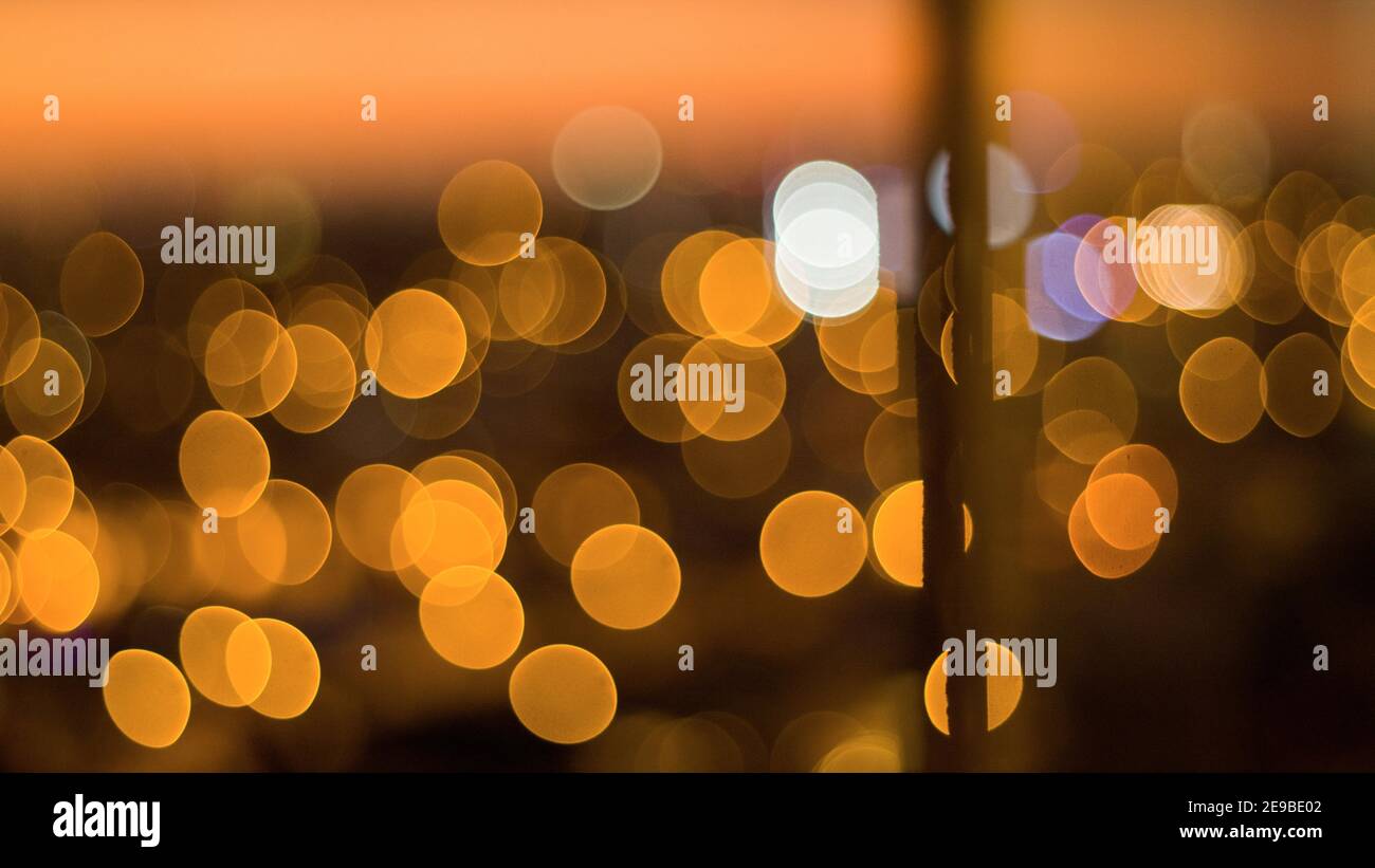 Glowing orbs of light landscape Stock Photo - Alamy