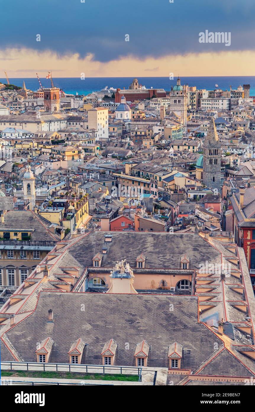 Skyline genoa hi-res stock photography and images - Alamy