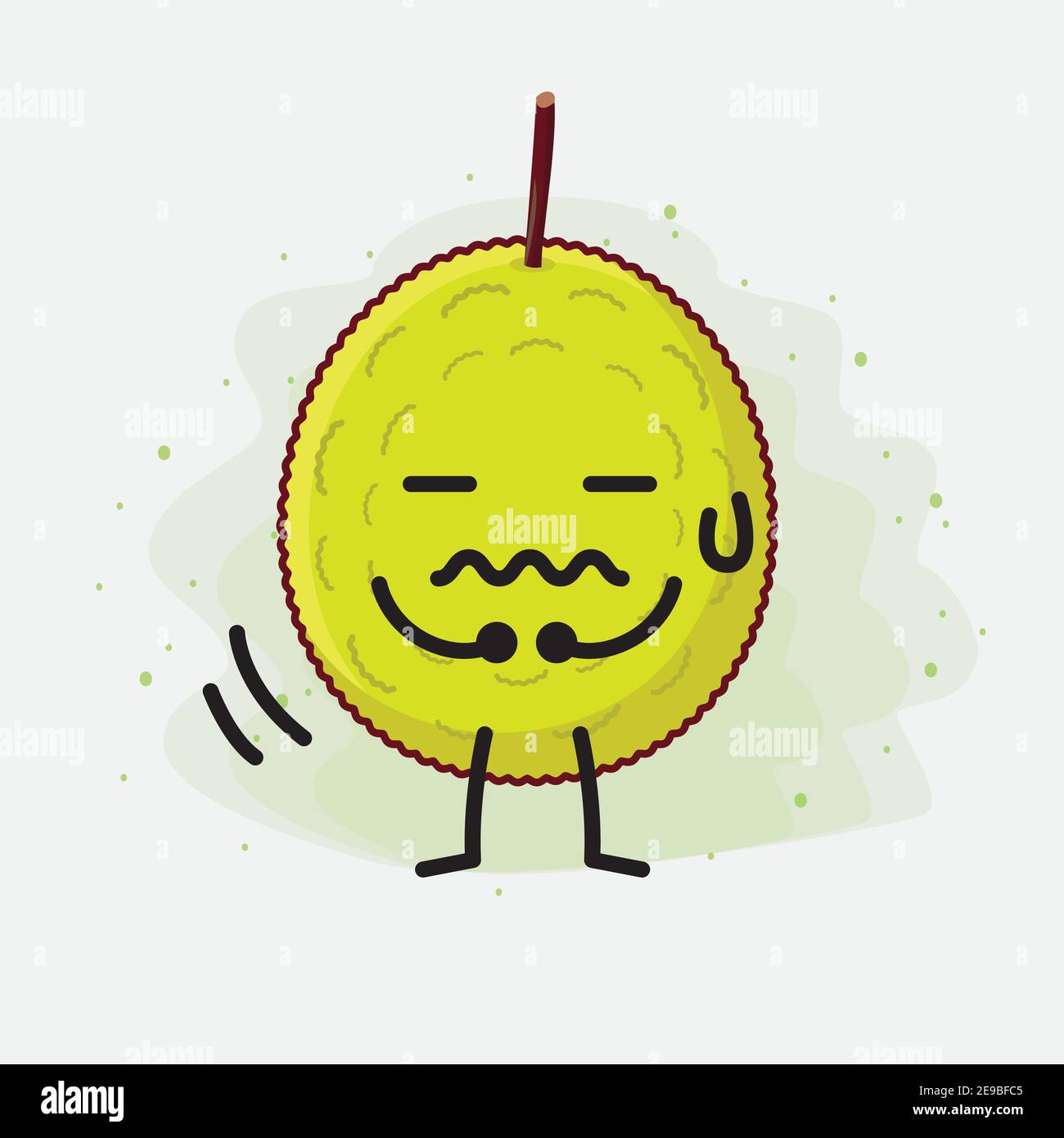 An illustration of Cute Entawak Jackfruit Mascot Character Stock Vector ...
