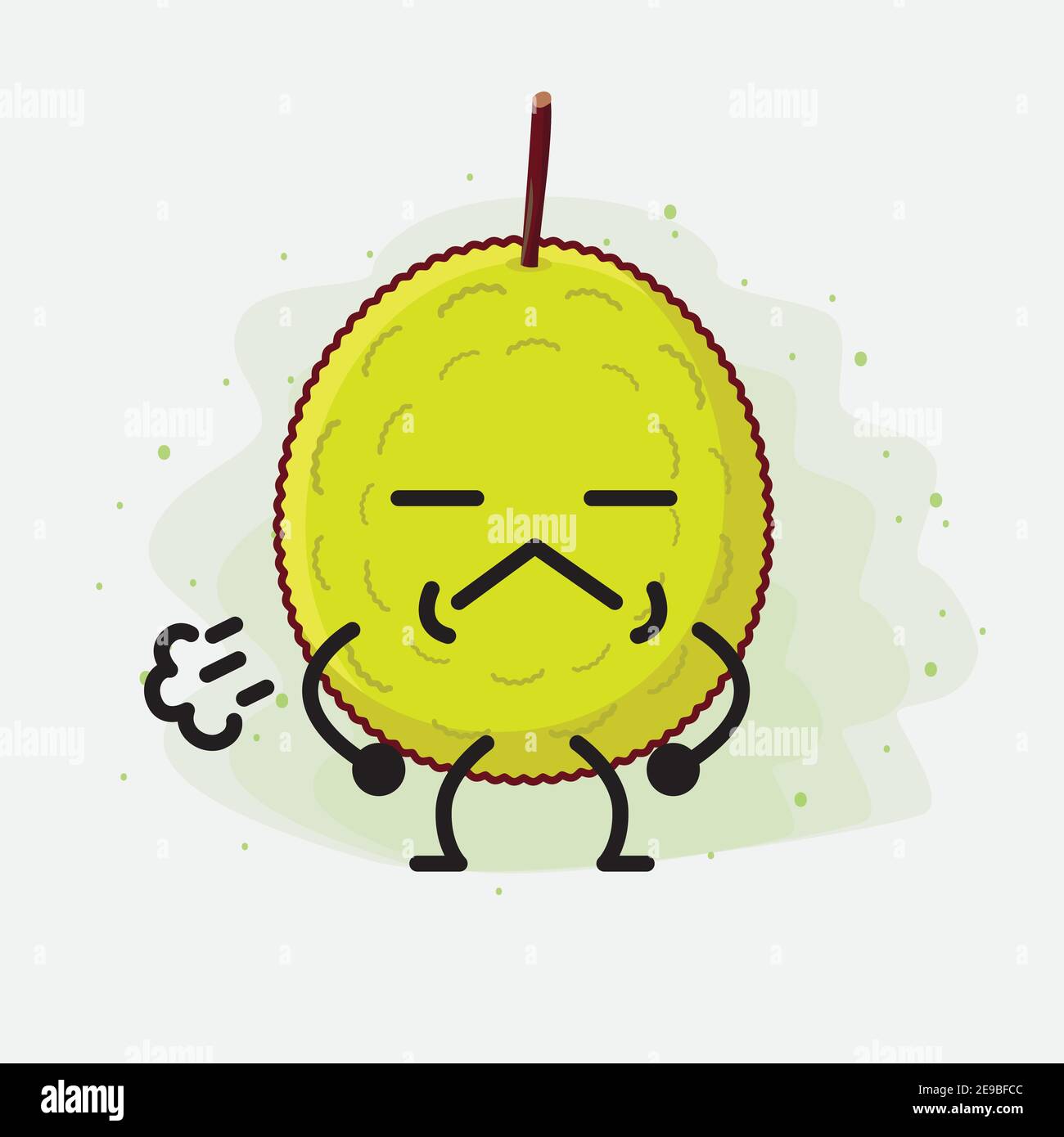 An illustration of Cute Entawak Jackfruit Mascot Character Stock Vector ...