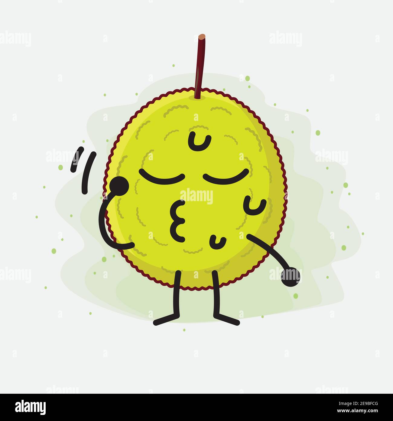 An illustration of Cute Entawak Jackfruit Mascot Character Stock Vector ...