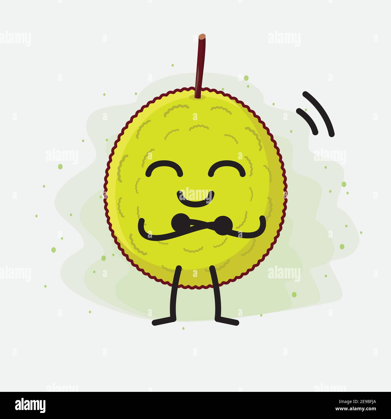 An illustration of Cute Entawak Jackfruit Mascot Character Stock Vector ...