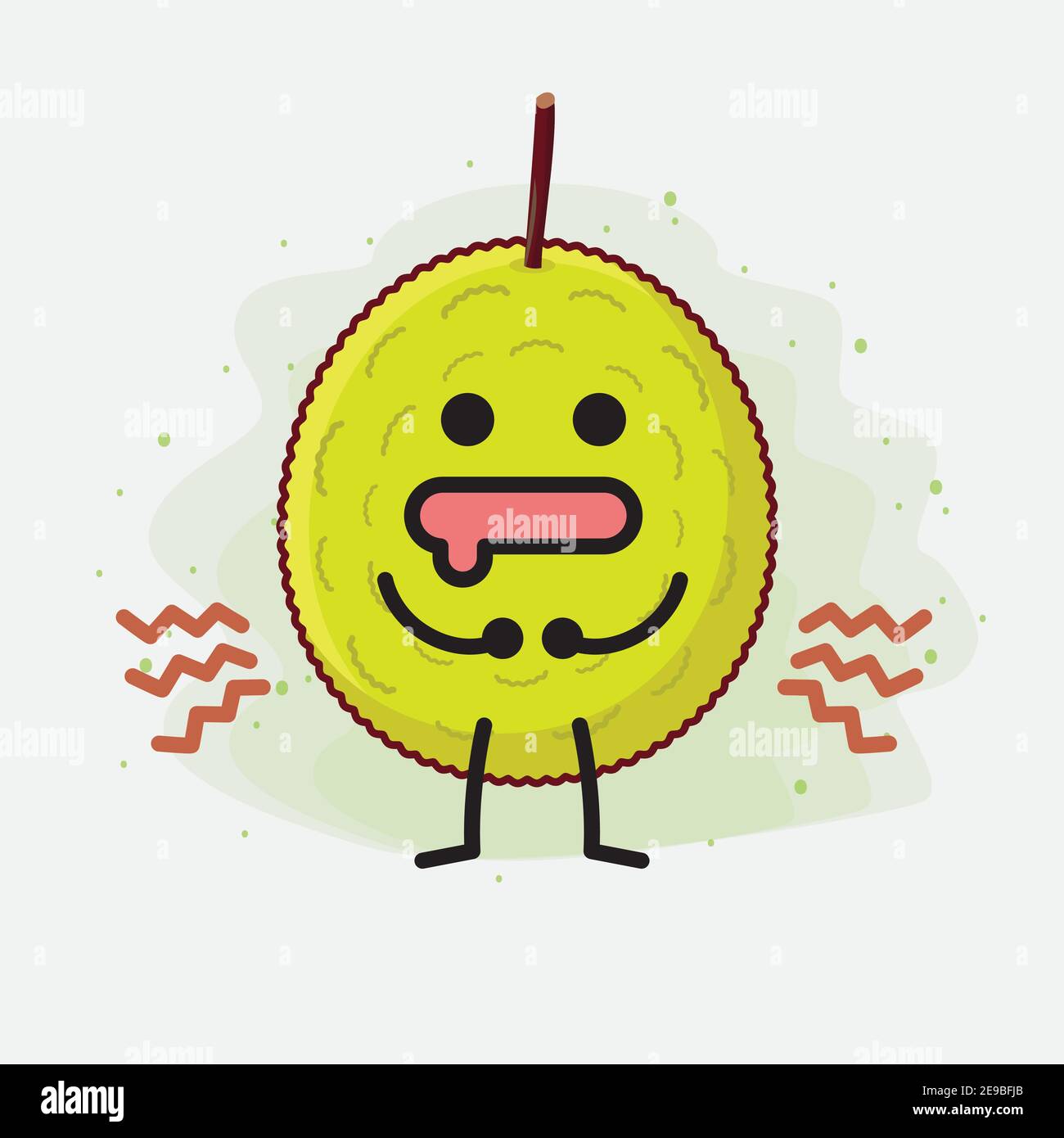 An illustration of Cute Entawak Jackfruit Mascot Character Stock Vector ...