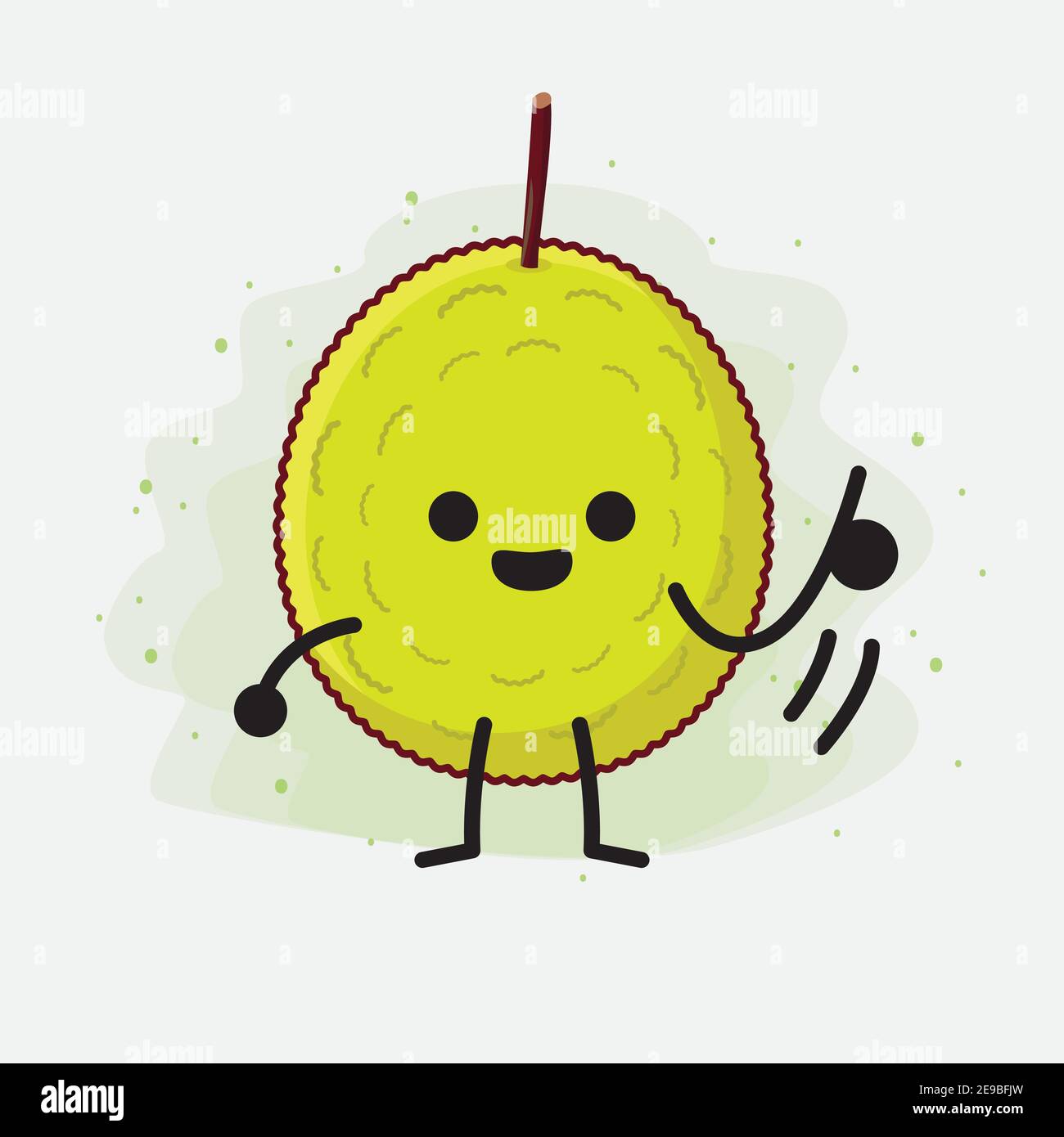 An illustration of Cute Entawak Jackfruit Mascot Character Stock Vector ...