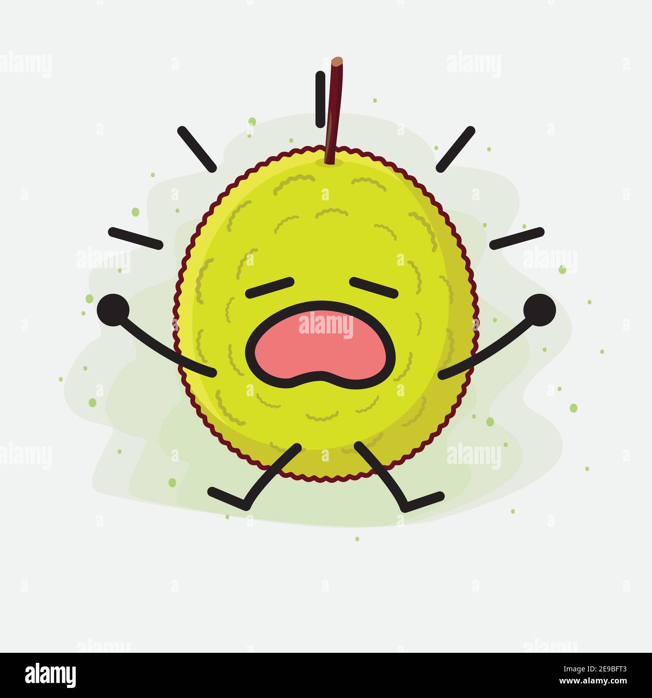 An illustration of Cute Entawak Jackfruit Mascot Character Stock Vector ...