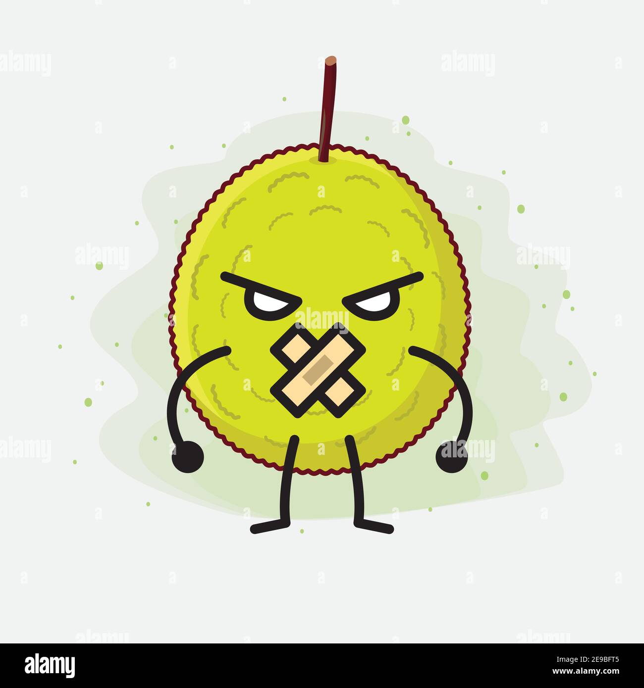 An illustration of Cute Entawak Jackfruit Mascot Character Stock Vector ...