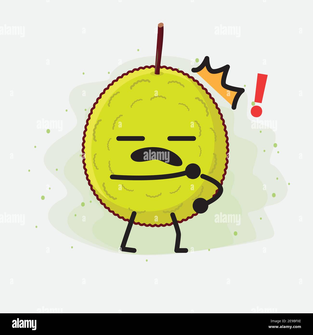 An illustration of Cute Entawak Jackfruit Mascot Character Stock Vector ...