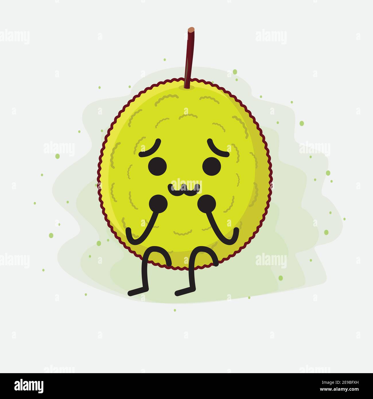 An illustration of Cute Entawak Jackfruit Mascot Character Stock Vector ...