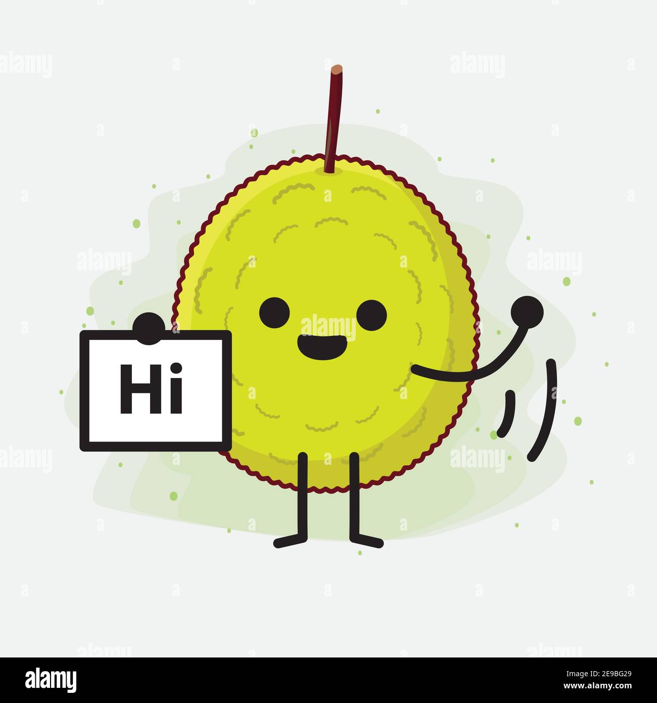 An illustration of Cute Entawak Jackfruit Mascot Character Stock Vector ...