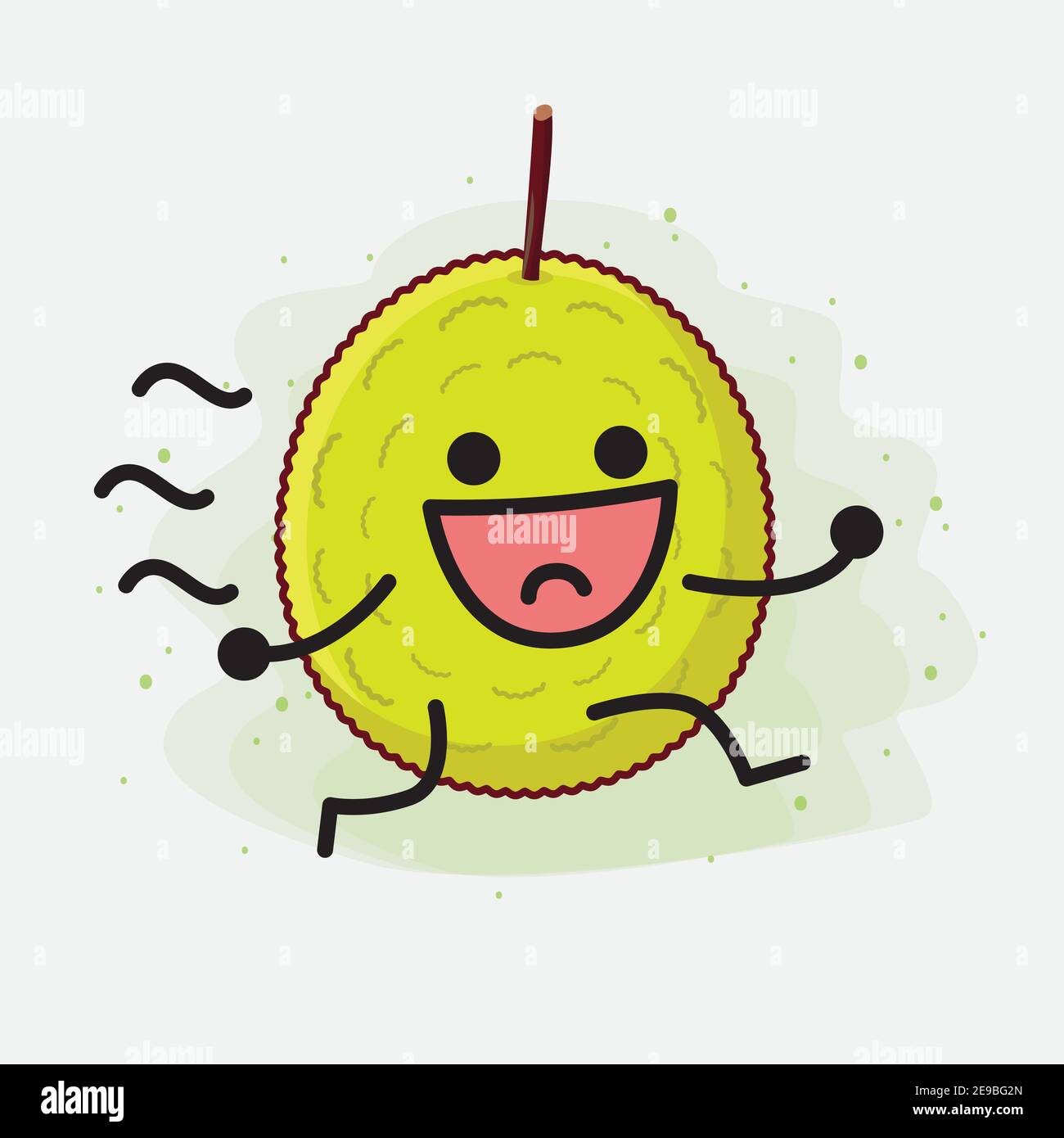 An illustration of Cute Entawak Jackfruit Mascot Character Stock Vector ...