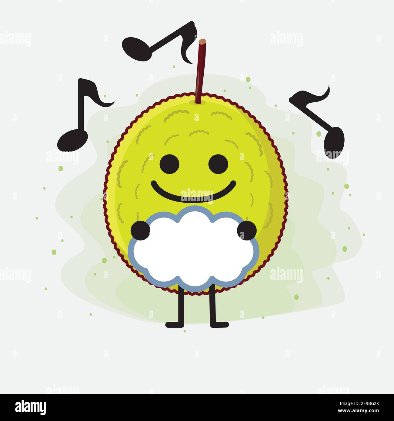 An illustration of Cute Entawak Jackfruit Mascot Character Stock Vector ...
