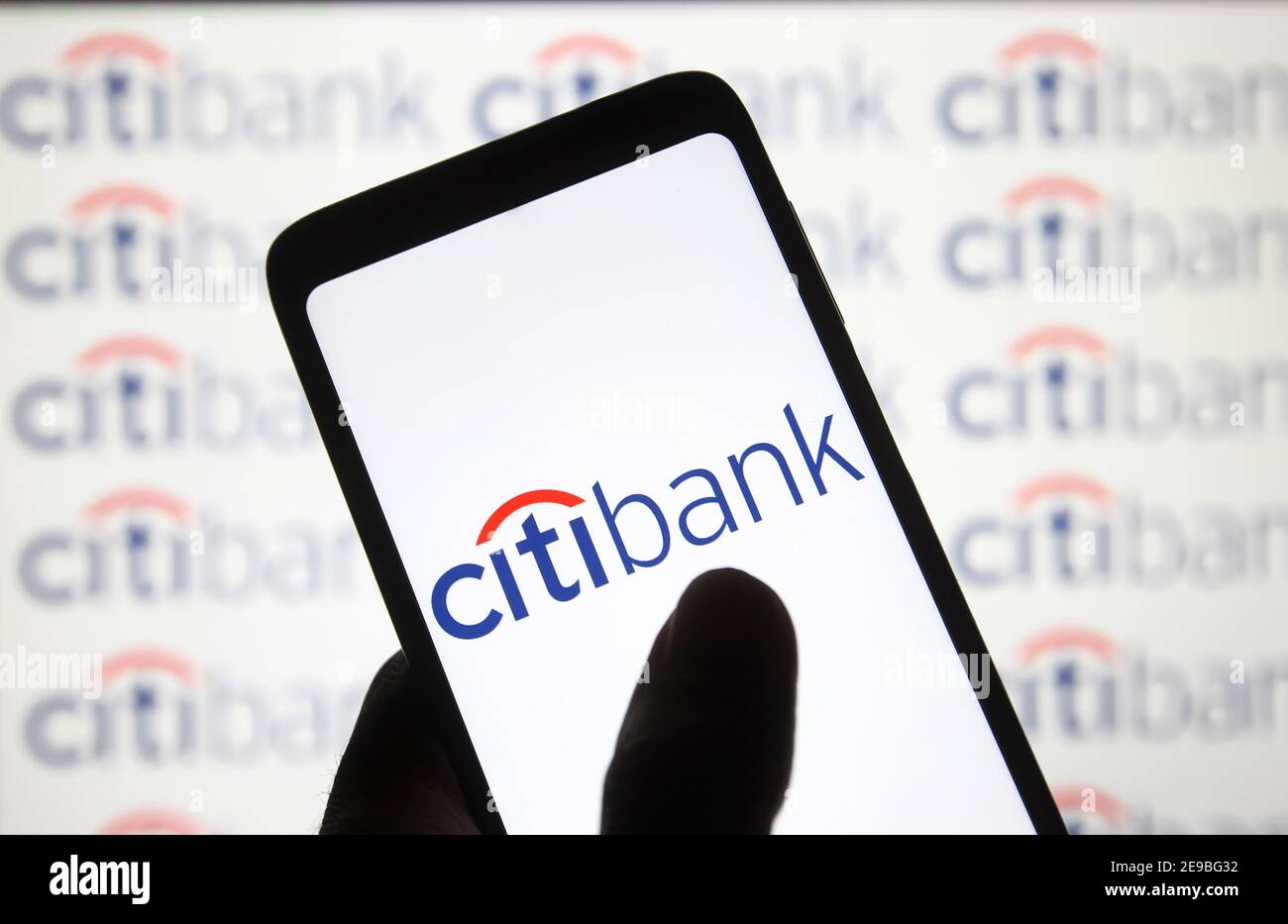 In this photo illustration, a Citibank logo seen displayed on a ...