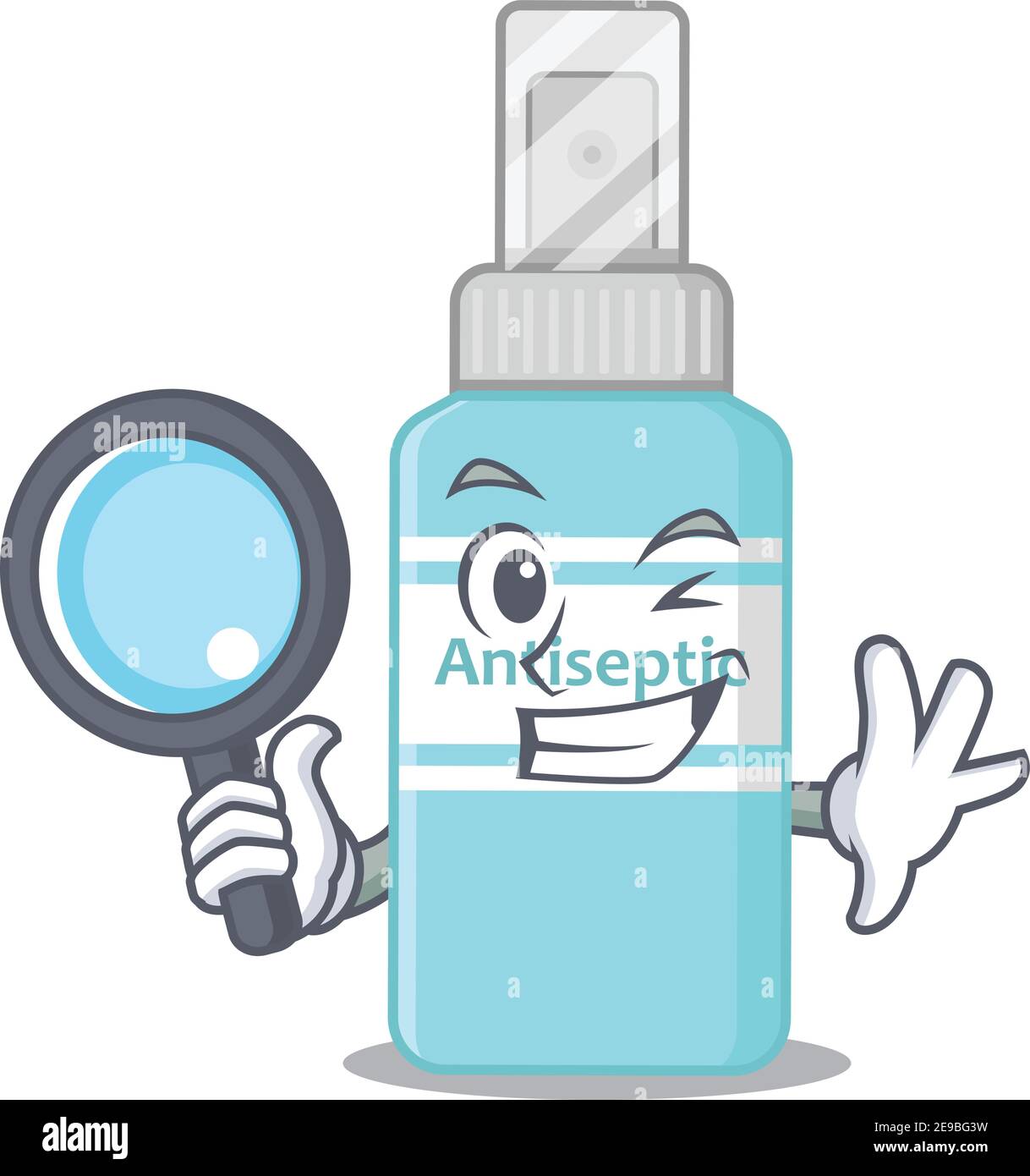cartoon picture of medical gloves Detective using tools. Vector ...