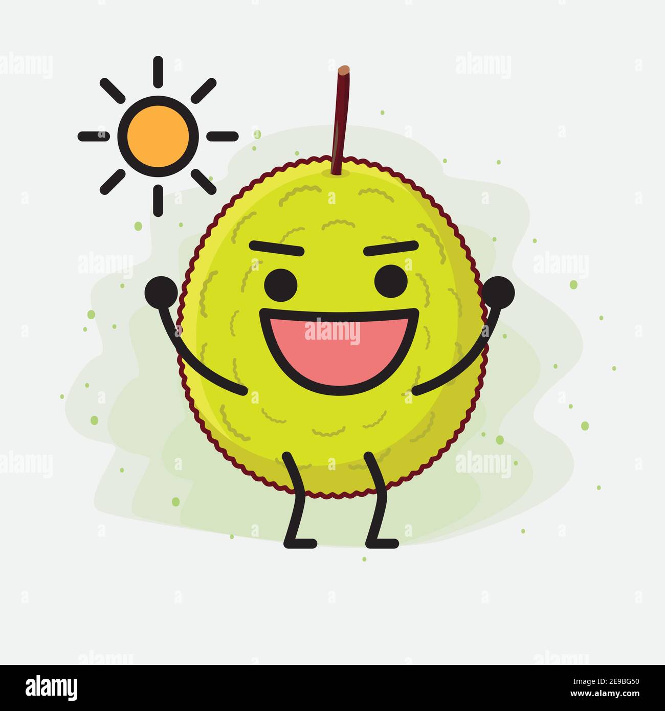 An illustration of Cute Entawak Jackfruit Mascot Character Stock Vector ...