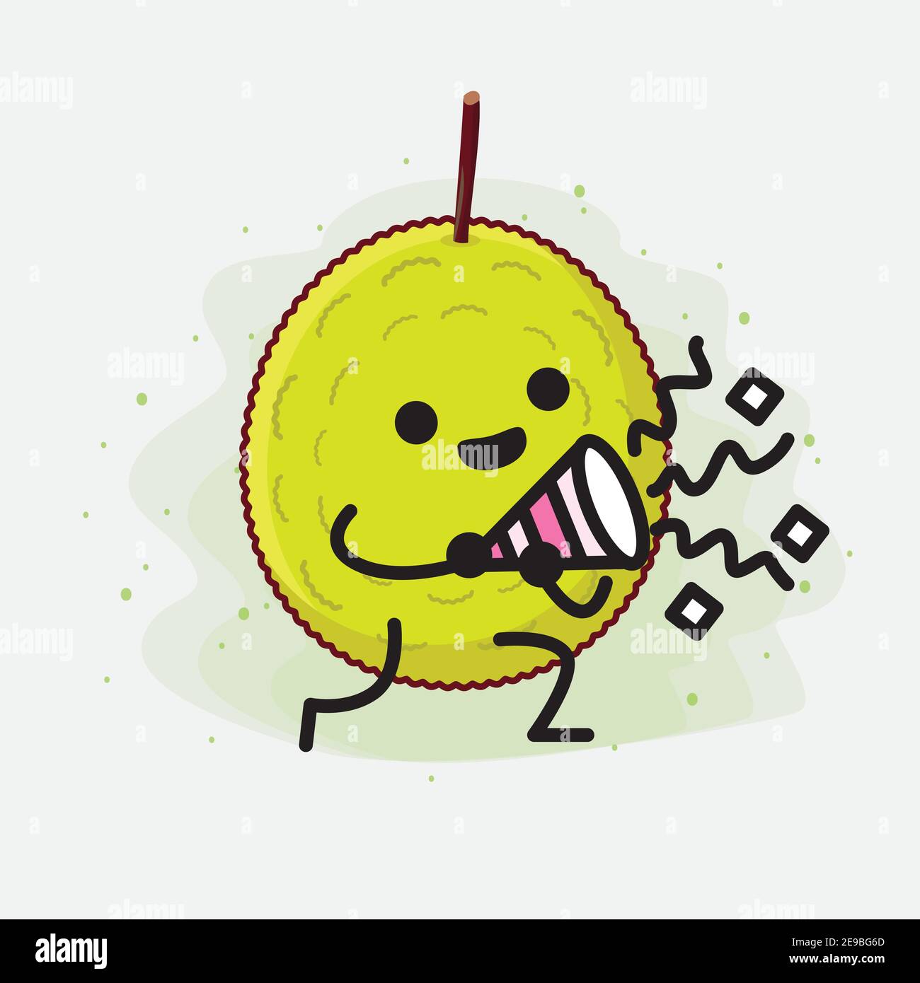 An illustration of Cute Entawak Jackfruit Mascot Character Stock Vector ...