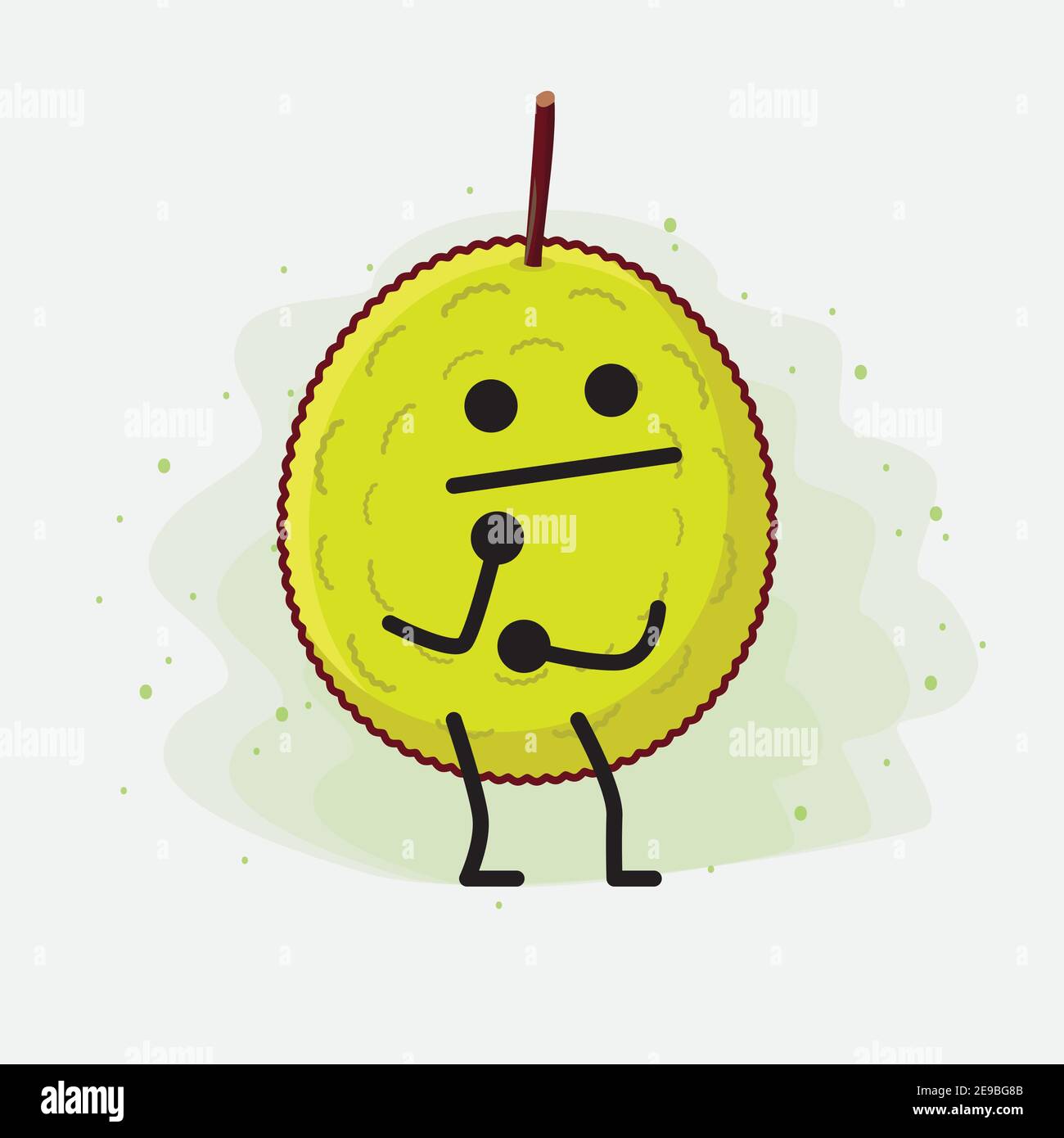 An illustration of Cute Entawak Jackfruit Mascot Character Stock Vector ...