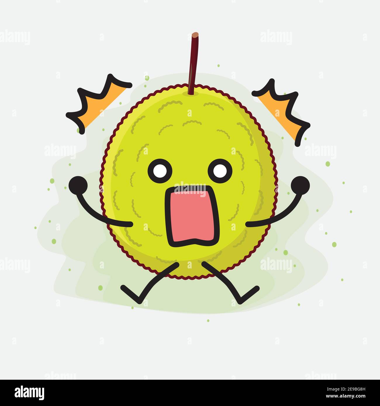 An illustration of Cute Entawak Jackfruit Mascot Character Stock Vector ...