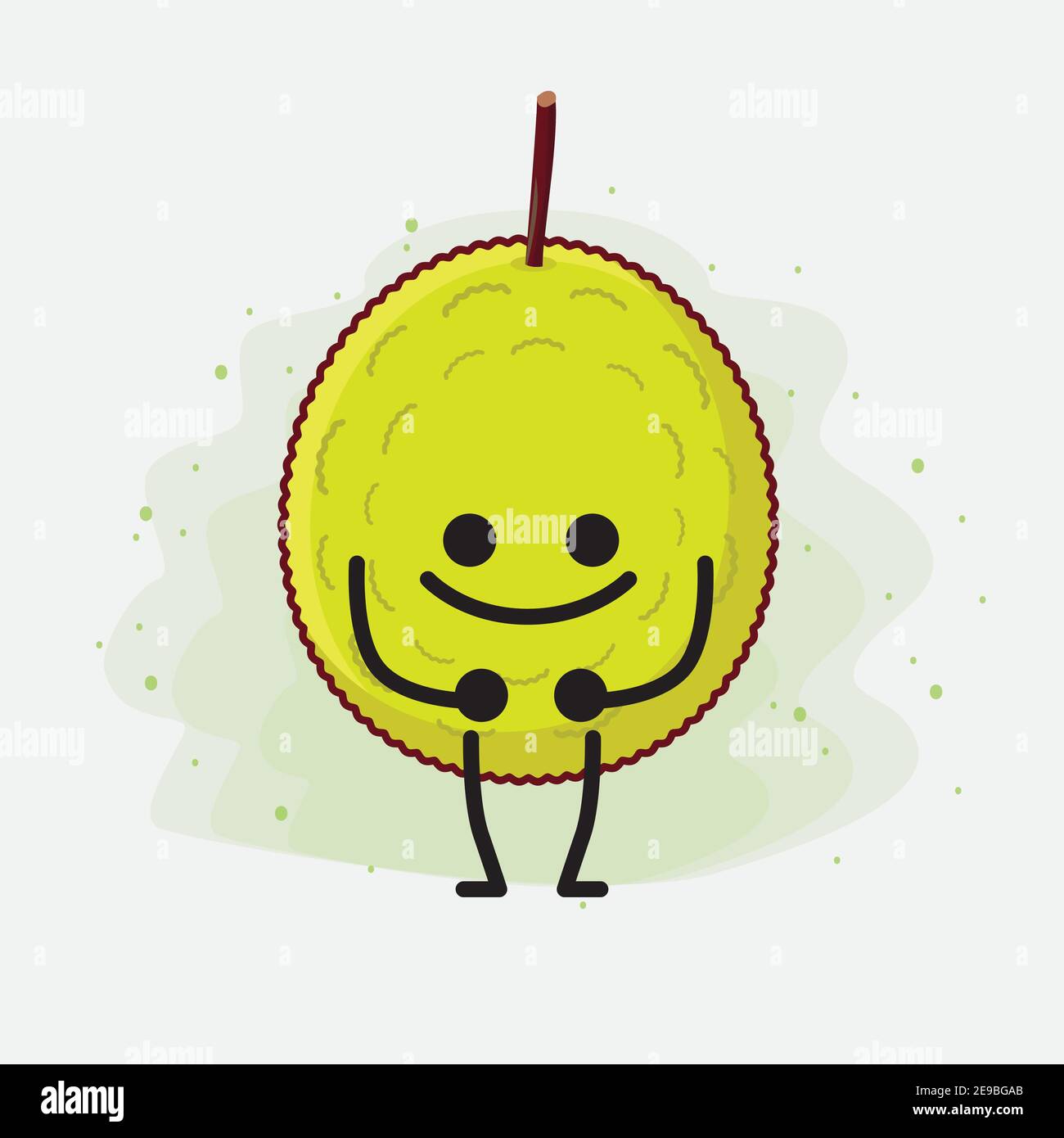 An illustration of Cute Entawak Jackfruit Mascot Character Stock Vector ...