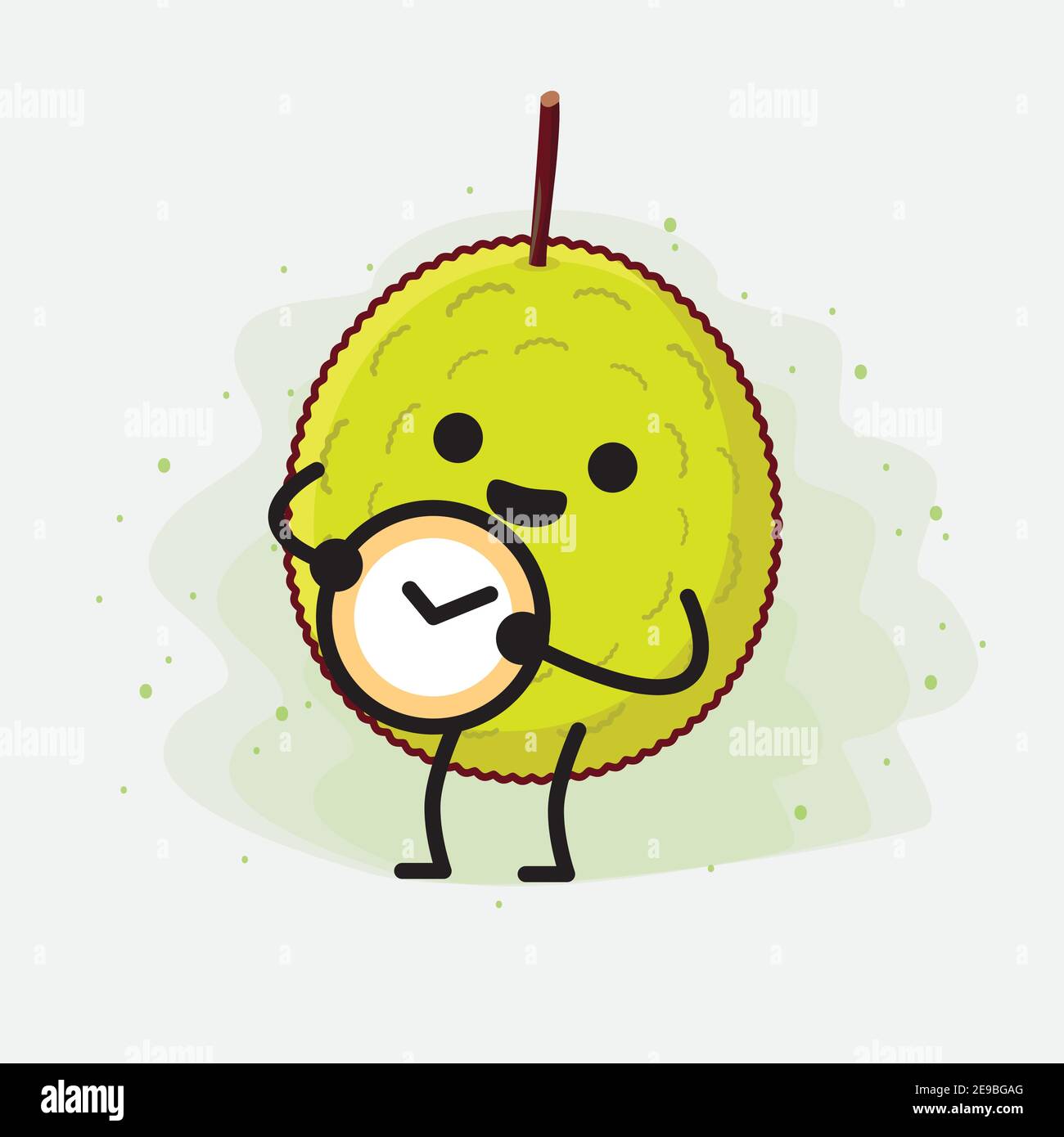 An illustration of Cute Entawak Jackfruit Mascot Character Stock Vector ...