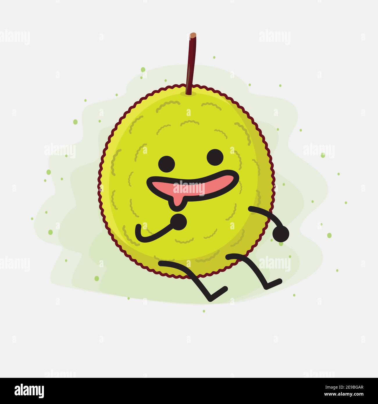 An illustration of Cute Entawak Jackfruit Mascot Character Stock Vector ...
