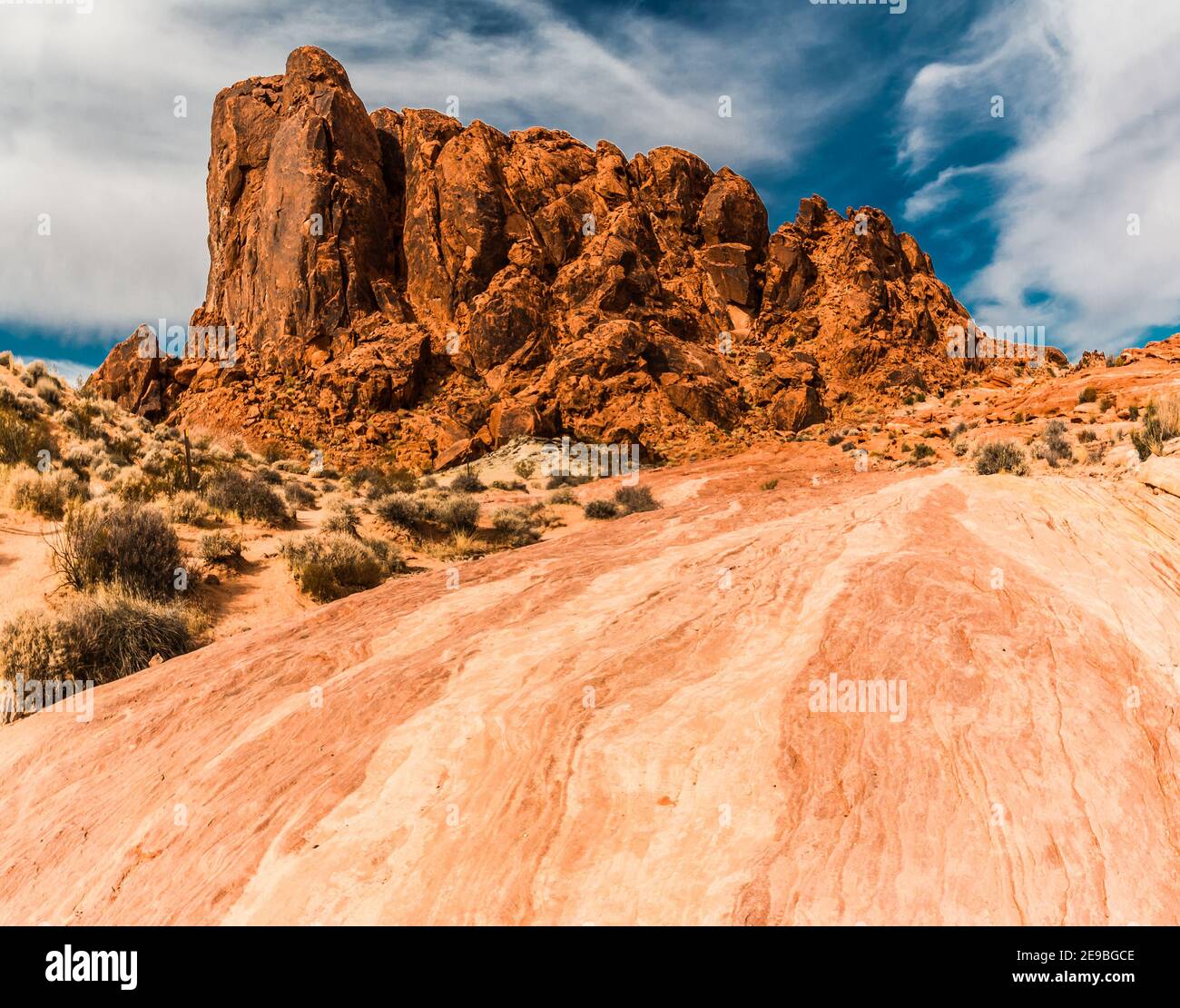 The Striped Sandstone of Fire Wave and Gibralter Rock, Valley of Fire ...