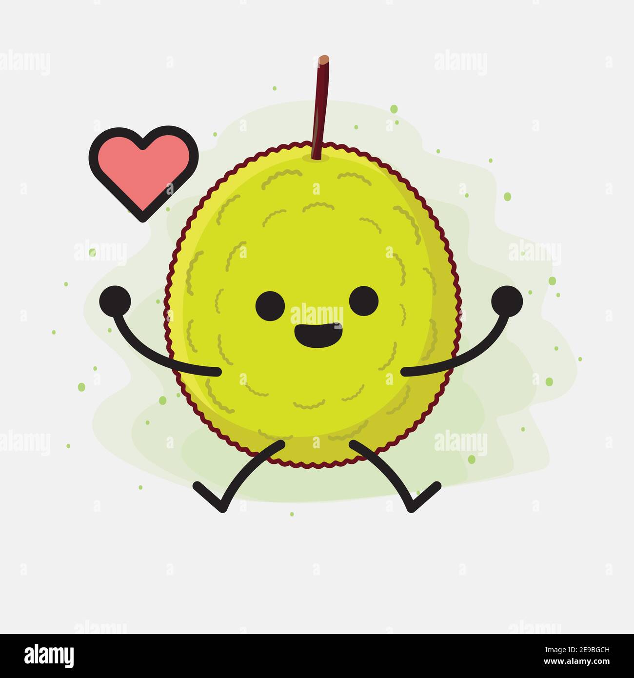 An illustration of Cute Entawak Jackfruit Mascot Character Stock Vector ...