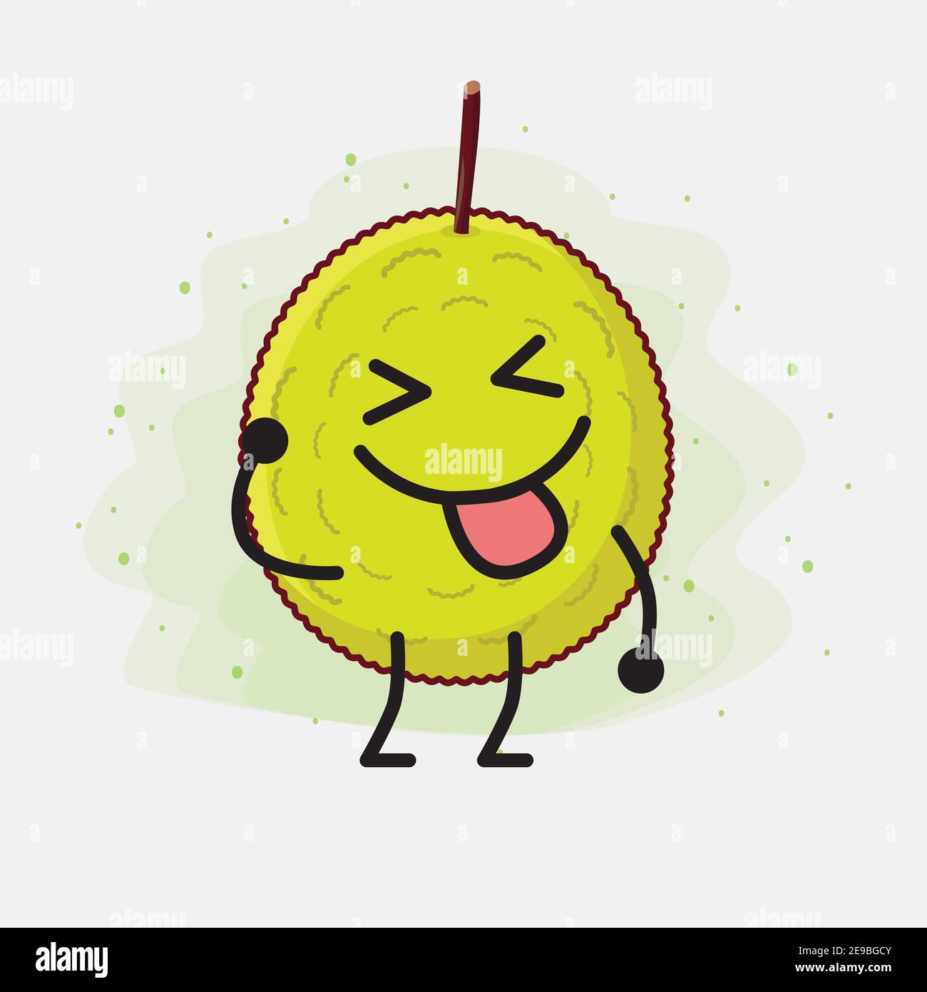 An illustration of Cute Entawak Jackfruit Mascot Character Stock Vector ...