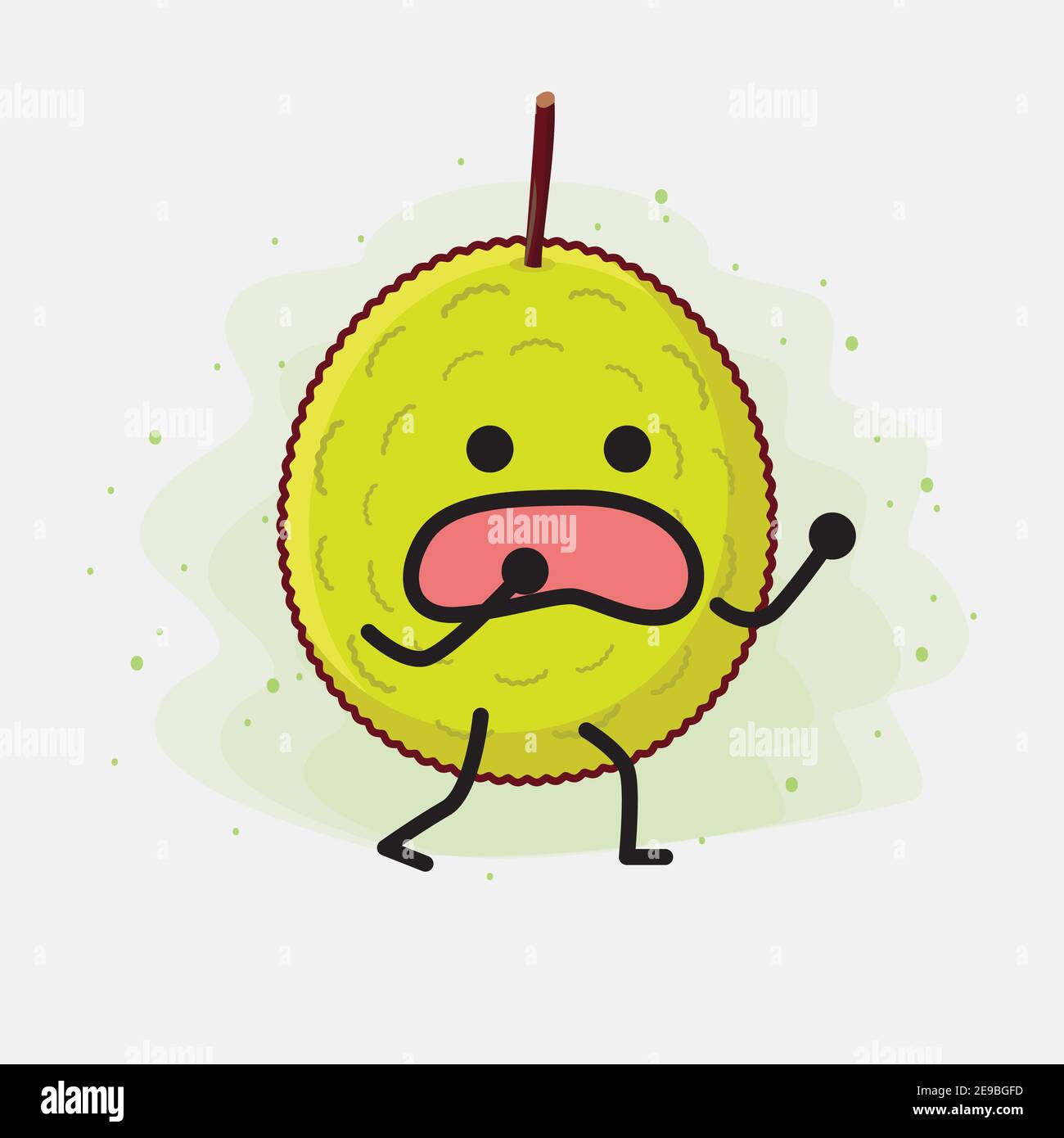 An illustration of Cute Entawak Jackfruit Mascot Character Stock Vector ...