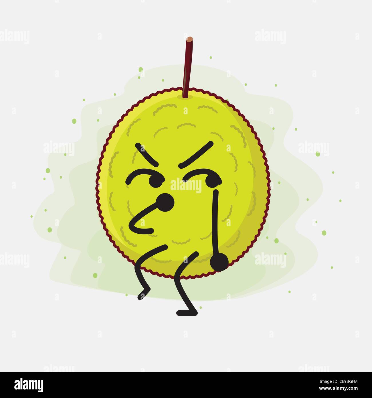 An illustration of Cute Entawak Jackfruit Mascot Character Stock Vector ...