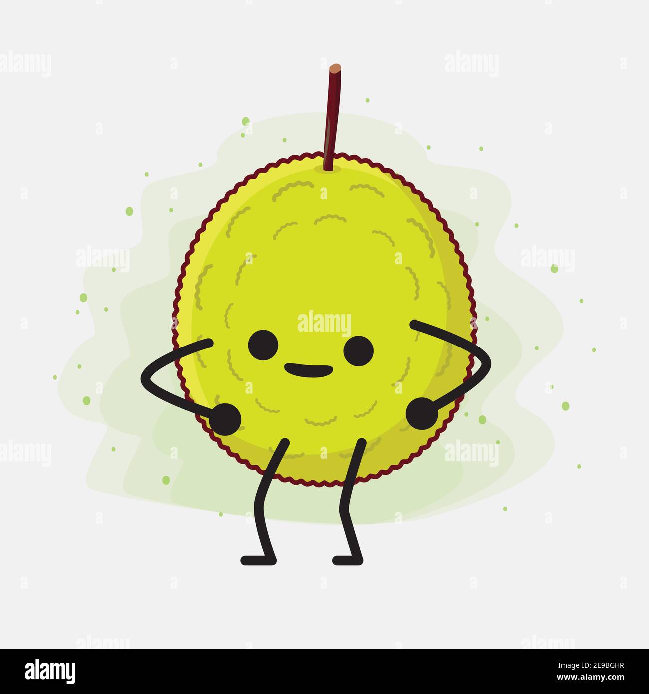 An illustration of Cute Entawak Jackfruit Mascot Character Stock Vector ...