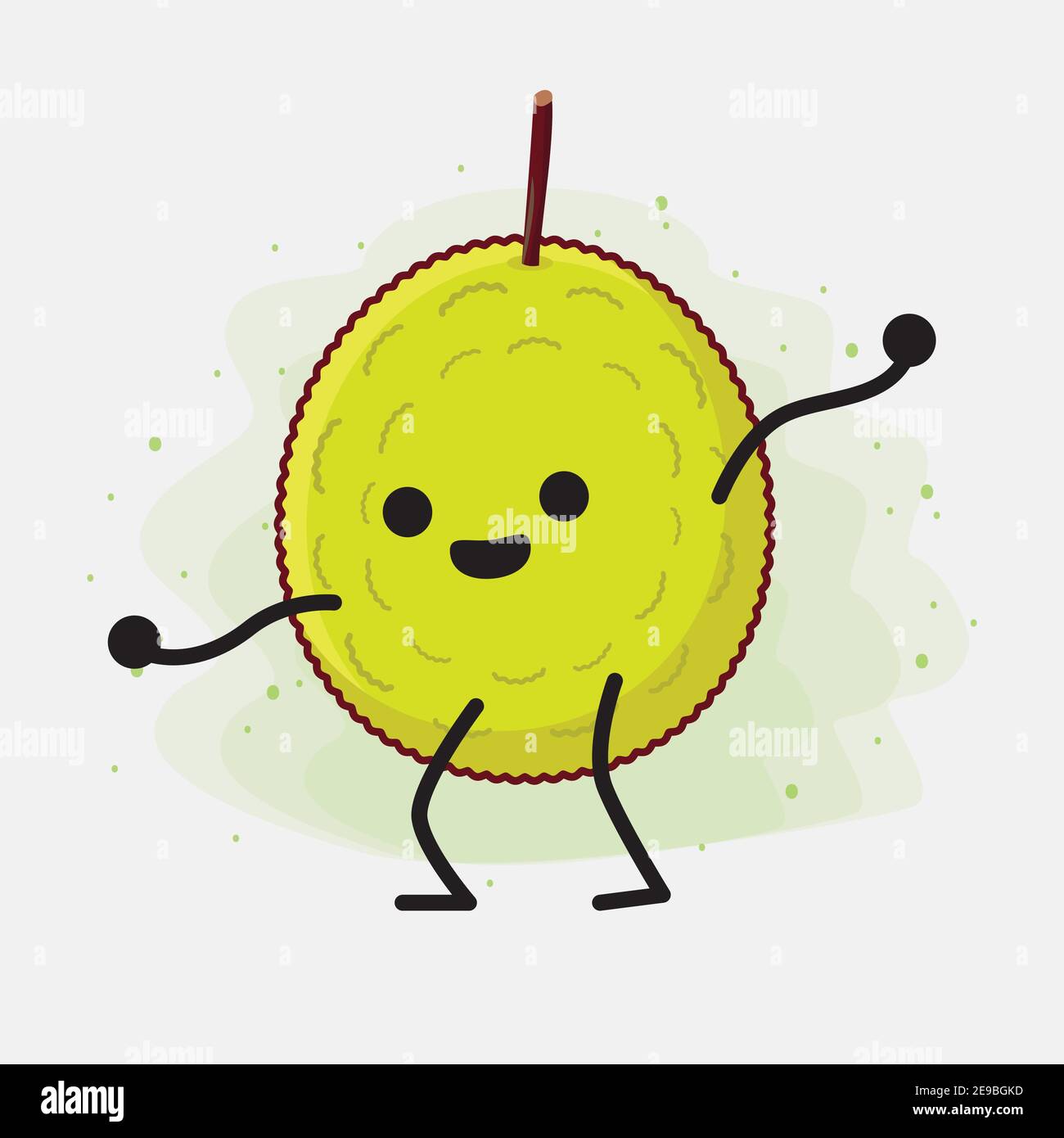 An illustration of Cute Entawak Jackfruit Mascot Character Stock Vector ...