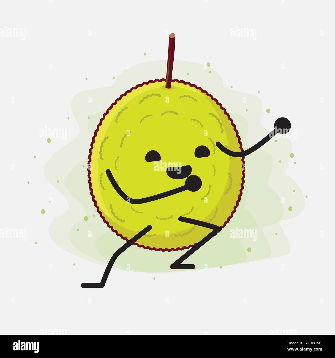 An illustration of Cute Entawak Jackfruit Mascot Character Stock Vector ...