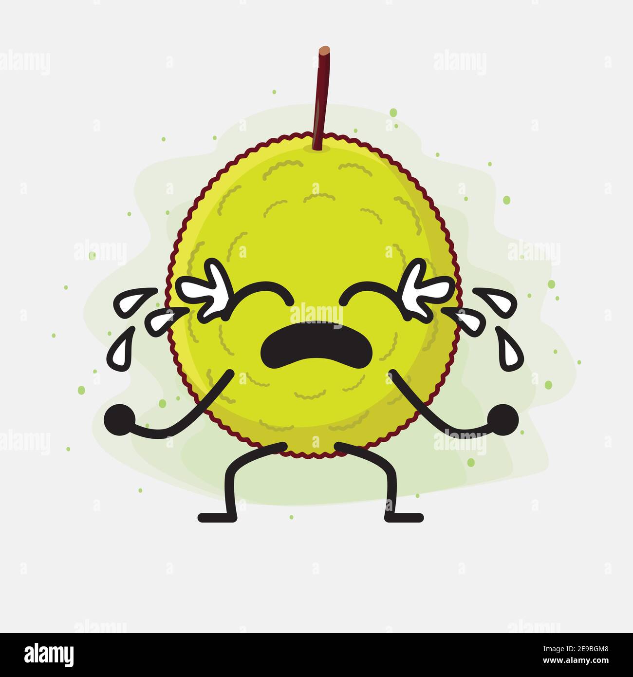 An illustration of Cute Entawak Jackfruit Mascot Character Stock Vector ...