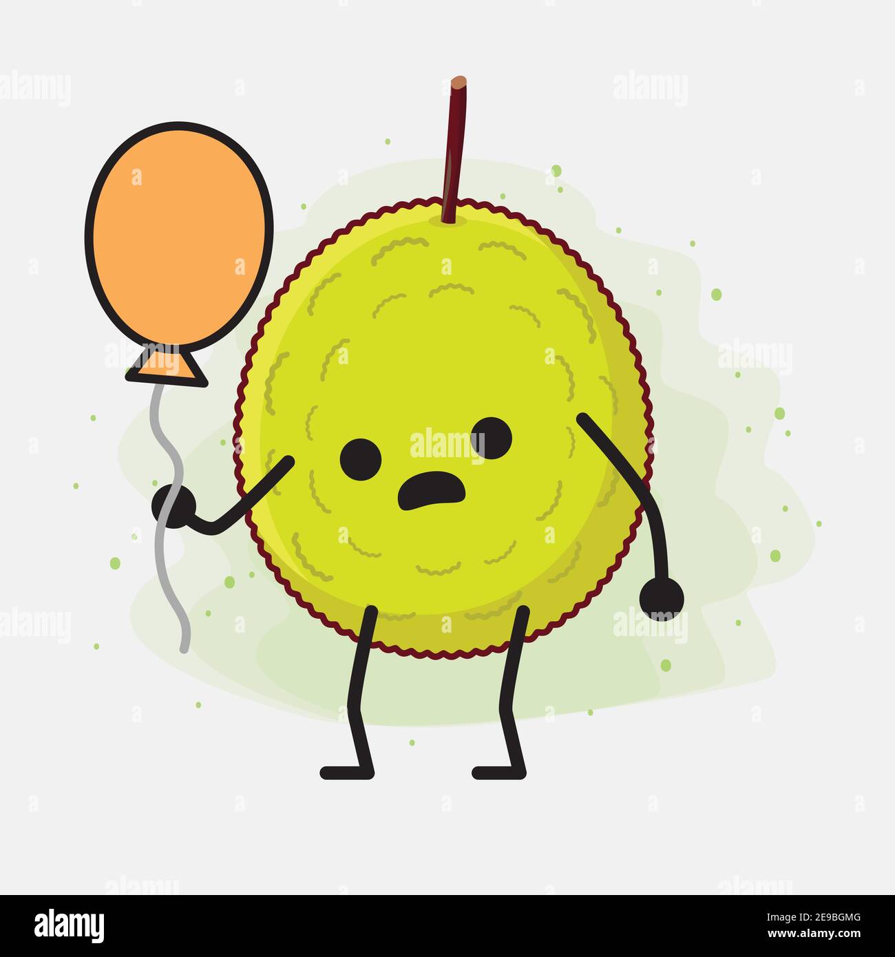 An illustration of Cute Entawak Jackfruit Mascot Character Stock Vector ...