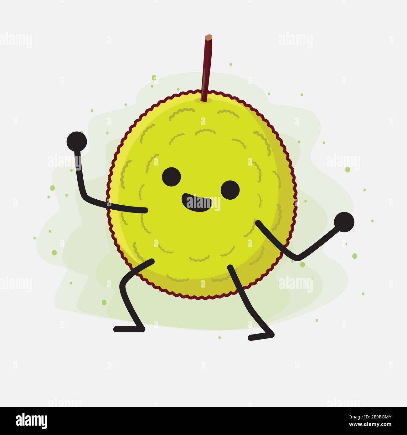 An illustration of Cute Entawak Jackfruit Mascot Character Stock Vector ...