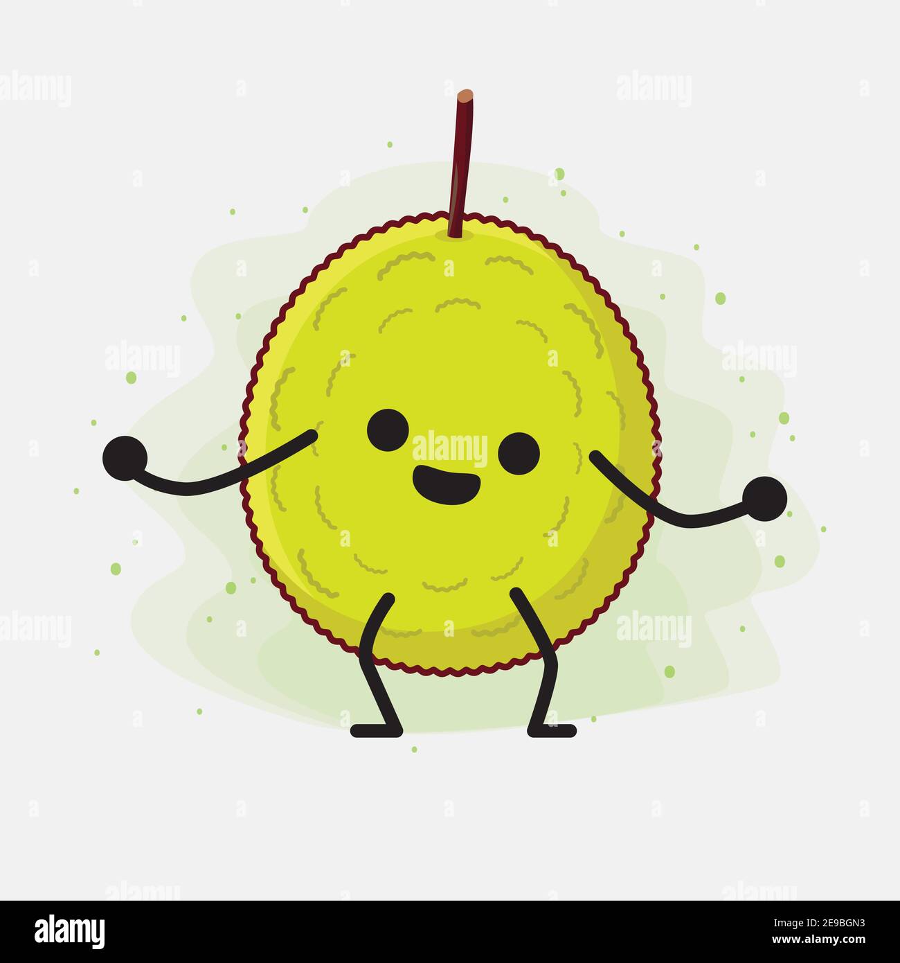 An illustration of Cute Entawak Jackfruit Mascot Character Stock Vector ...