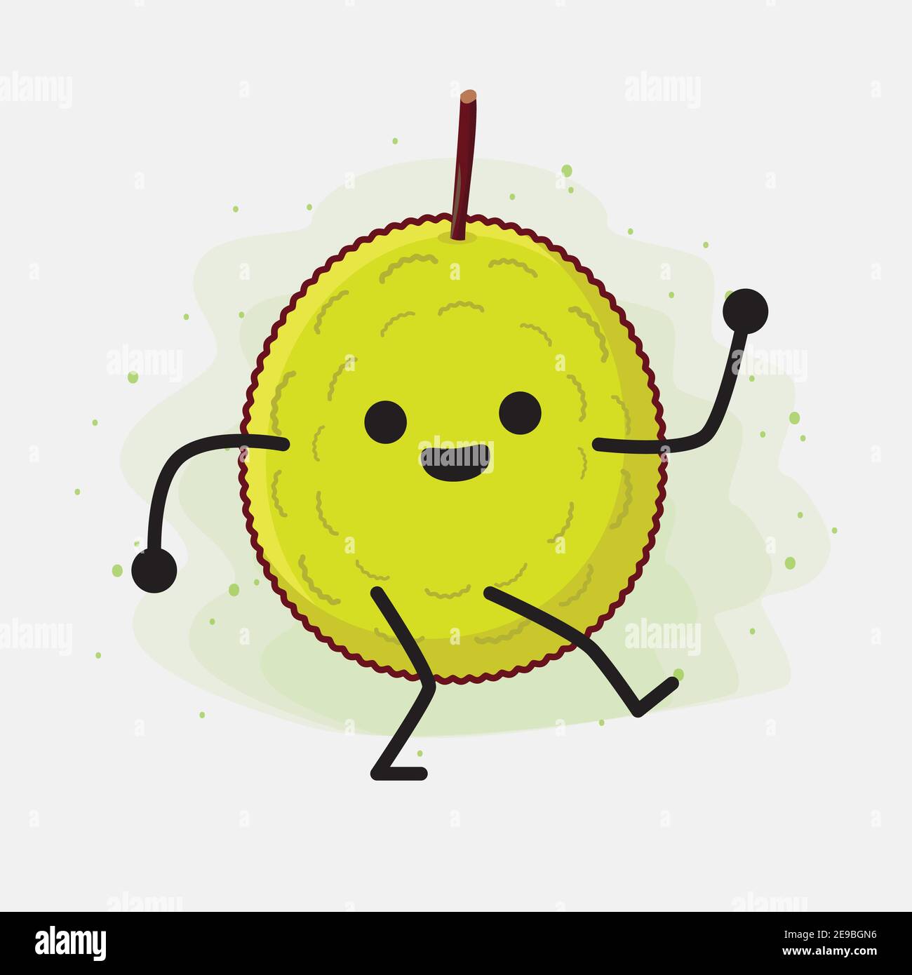 An illustration of Cute Entawak Jackfruit Mascot Character Stock Vector ...