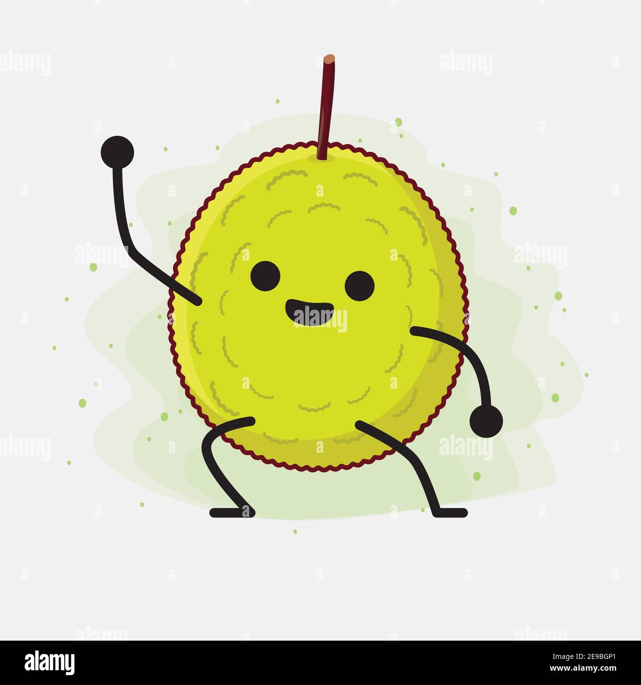 An illustration of Cute Entawak Jackfruit Mascot Character Stock Vector ...