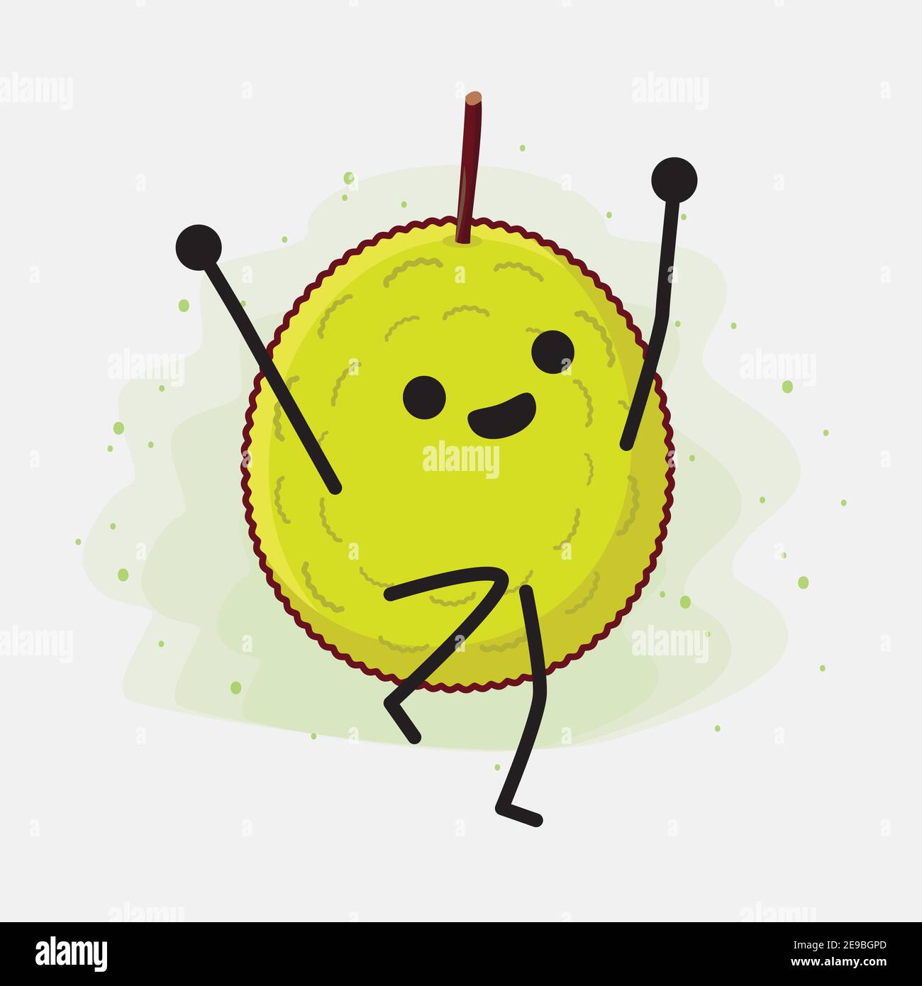 An illustration of Cute Entawak Jackfruit Mascot Character Stock Vector ...