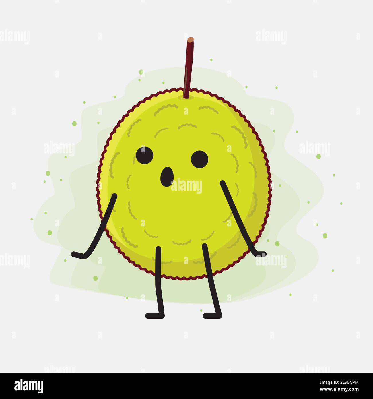 An illustration of Cute Entawak Jackfruit Mascot Character Stock Vector ...