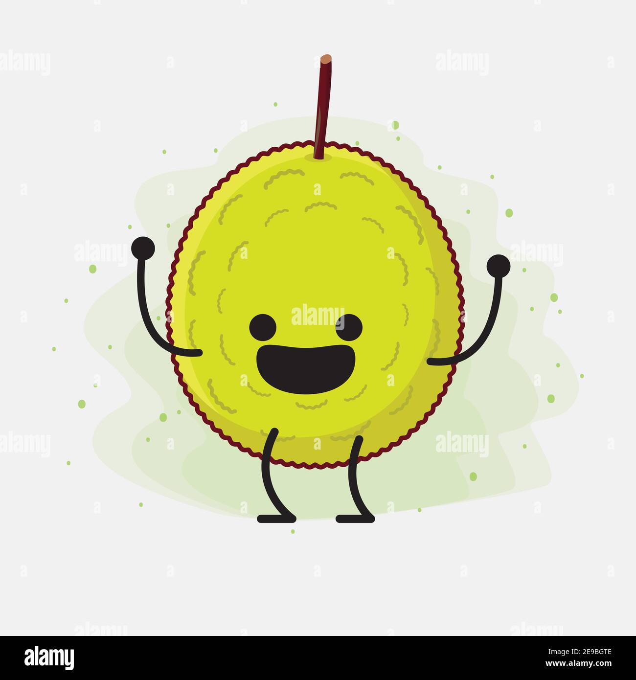 An illustration of Cute Entawak Jackfruit Mascot Character Stock Vector ...