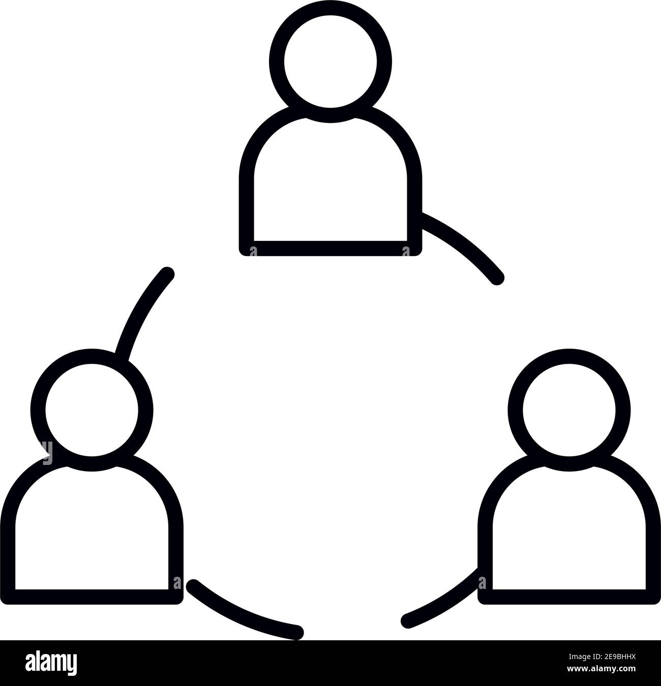 Arrow connections link people in a social media network friendship ...