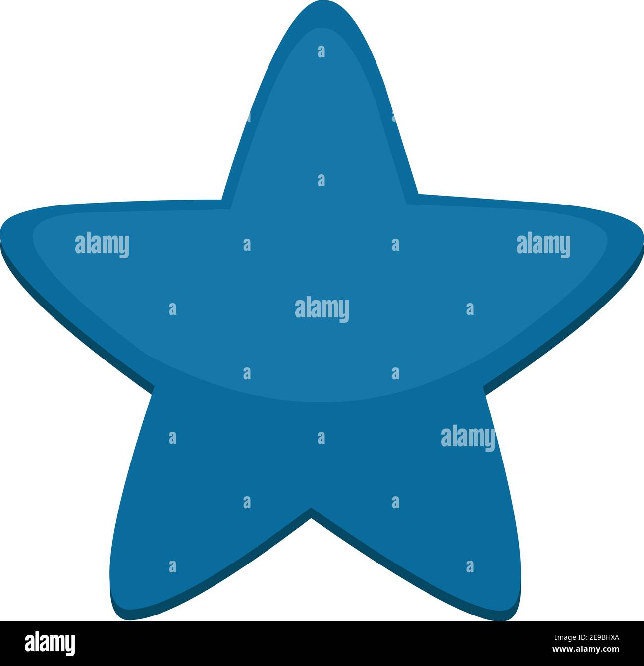Vector illustration of a blue star emoticon Stock Vector Image & Art ...